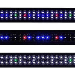 BeamsWork Vivio Full Spectrum LED Timer Adjustable Dimmer Aquarium Fish Tank Light Freshwater 12 20 24 30 36 48 (48" - 54")