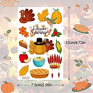 Konsait 130PCS Thanksgiving Tattoo,Thanksgiving Fall Autumn Leaves Tattoos Turkey Day Accessories Autumn Harvest Maple Festival Seasonal Decorations for Kids Girls Boy Gift