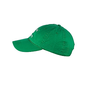 D&Y St. Patrick's Day Embroidered Quote Lucky Clover Low Profile Baseball Cap, Lucky, Green