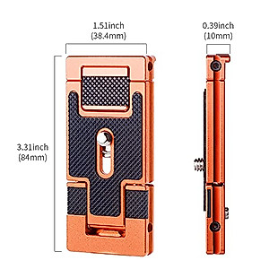 K&F Concept Aluminum Alloy Quick Release Plate with 1/4 Inch Screw for Camera, Cage, Cellphone etc (Orange)