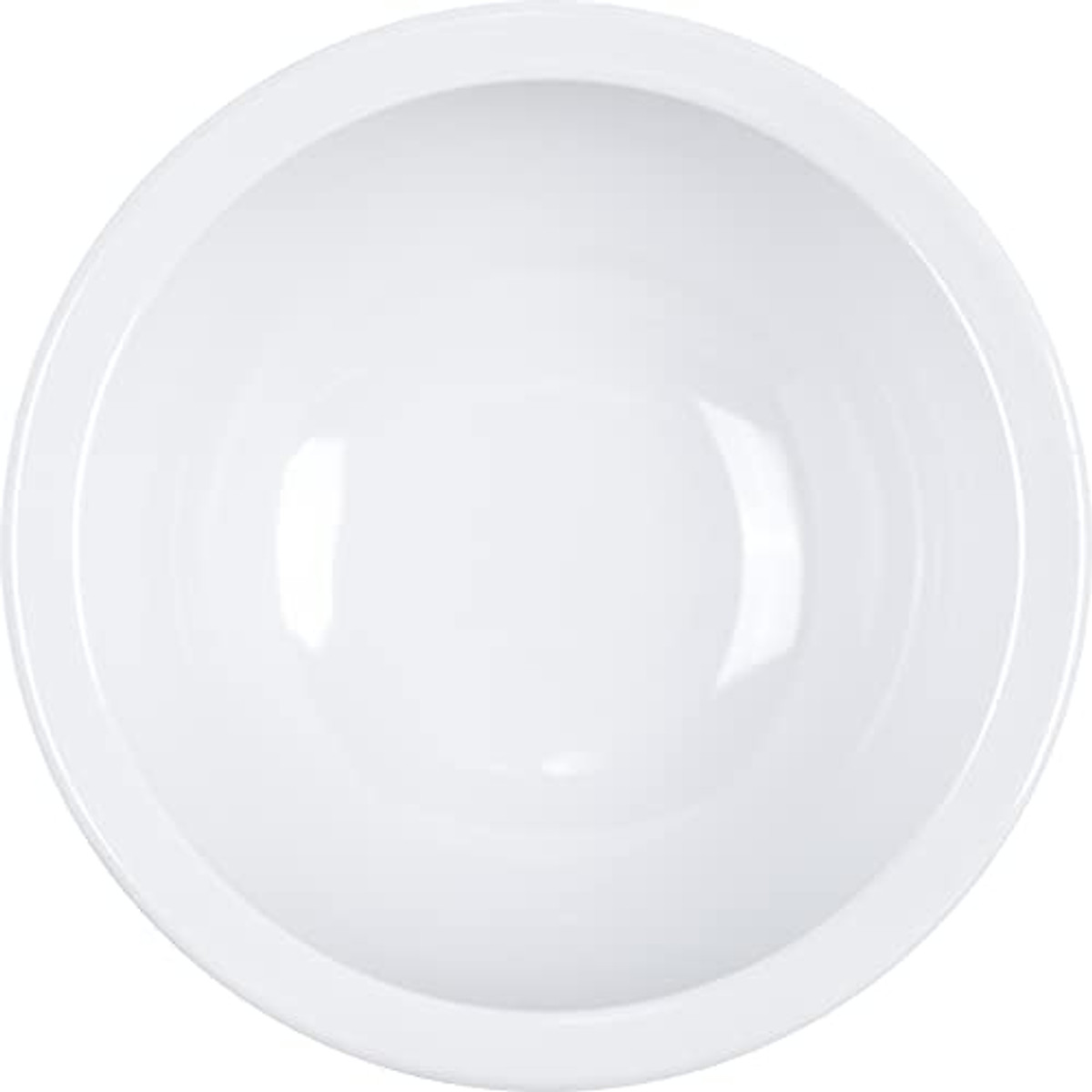 Carlisle FoodService Products Kingline Reusable Plastic Bowl Chowder Bowl, Soup Bowl for Home and Restaurant, Melamine, 16 Ounces, White, (Pack of 48)