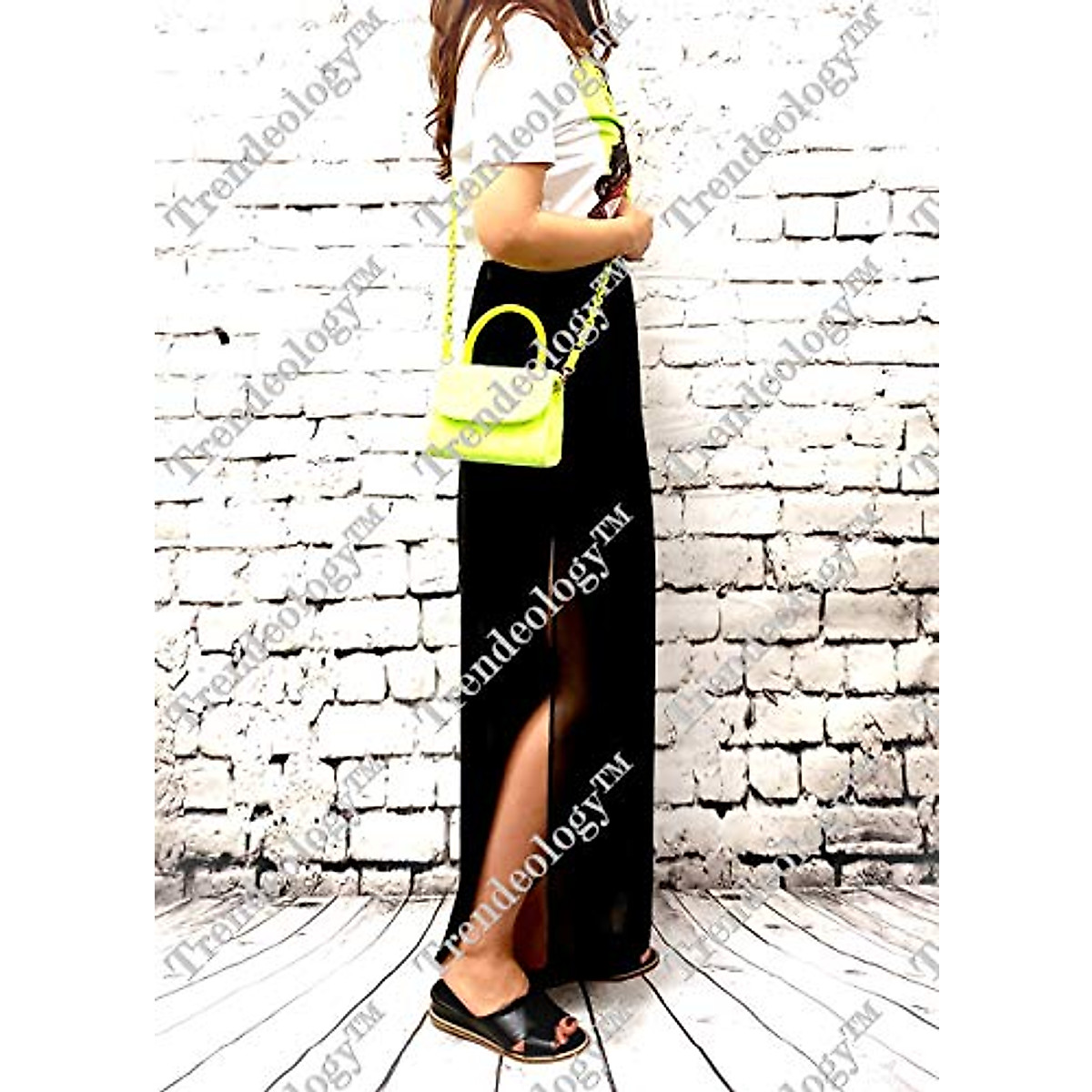 Cute Retro Plastic Chain Vegan Leather Fur Mini Satchel Bag Crossbody Clutch (2Faux Fur Leopard Multicolor/Neon Pink Chain)