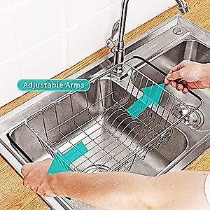 NDYKWL 3-in-1 Dish Drying Rack, Dish Drainer in Sink, Dish Rack Over The Sink or On Counter , Rustproof, Easy to Clean, Save Counter Space for Kitchen