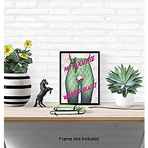 Glam High Fashion Design Wall Decor - Luxury Couture Art - Chic Modern Contemporary Home Decorations for Bedroom, Bathroom, Bath - Funny Gift for Women, BFF, Best Friend, Designer Fashionistas