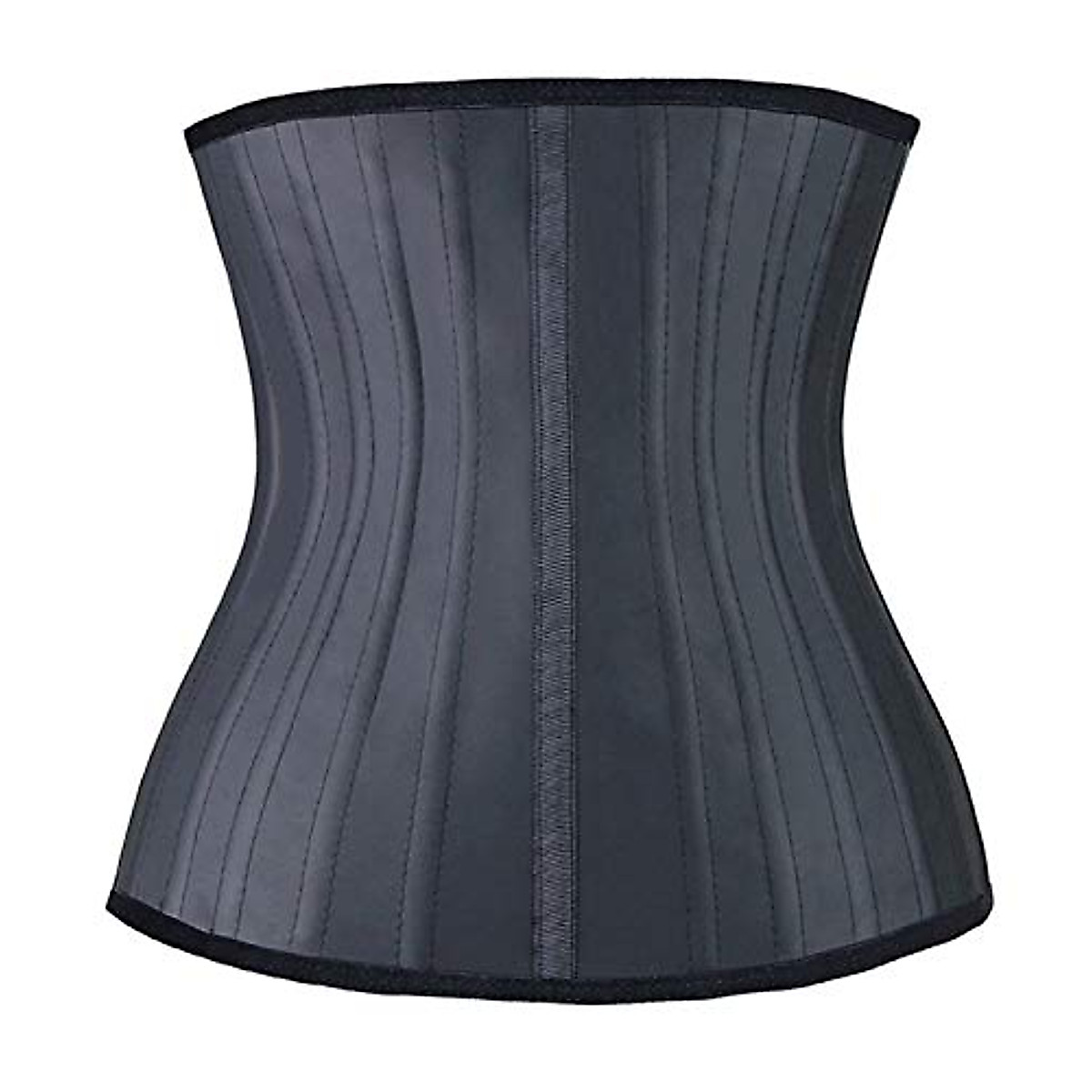 YIANNA Waist Trainer for Women Tummy Control Underbust 25 Steel Boned Sports Fitness Workout Hourglass Body Shaper, (Black,L)