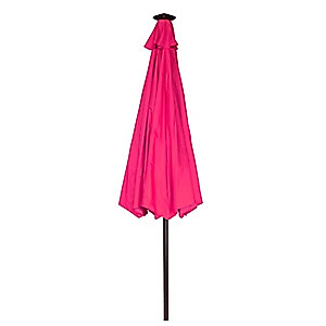 Trademark Innovations 7' Solar LED Patio Umbrella (Pink)