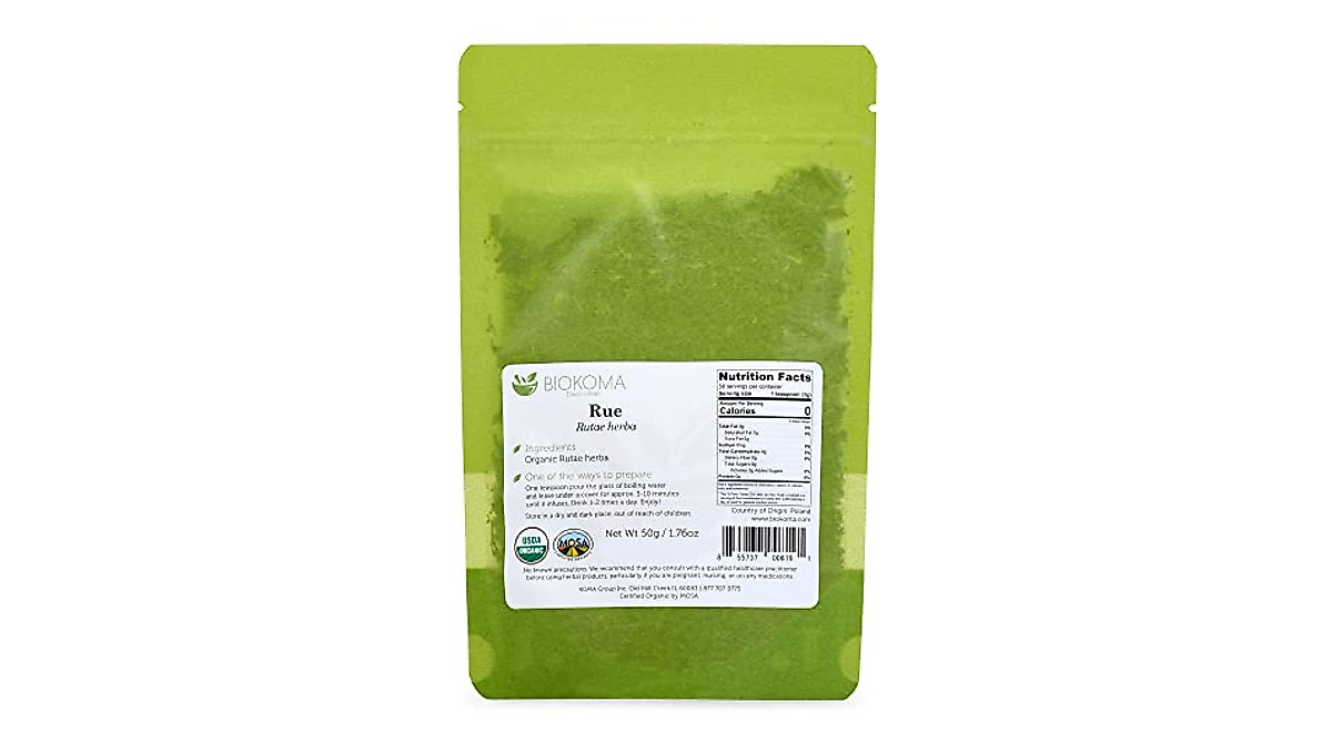 Organic Rue Dried Herb Herbal Tea - Pure & Fresh 50g Pack