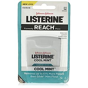 Listerine Dental Floss, Cool Mint 55 yds