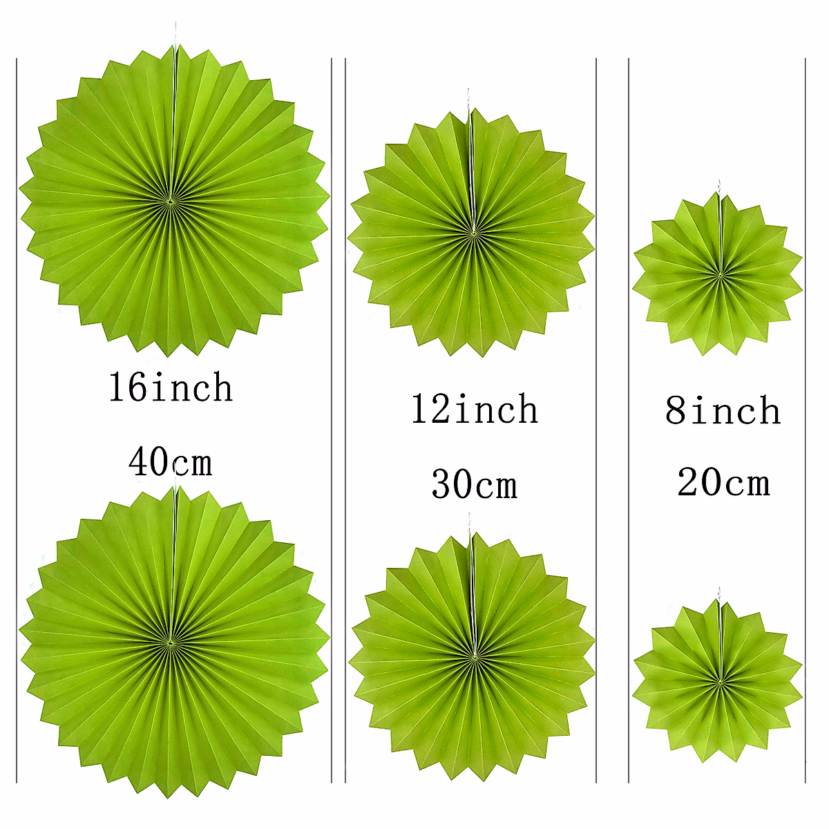 Black Green Party Hanging Paper Fans Decorations - Tropical Jungle Animal Birthday Party Ceiling Hangings Graduation Bachelorette Party Photo Booth Backdrops Decorations, 12pc