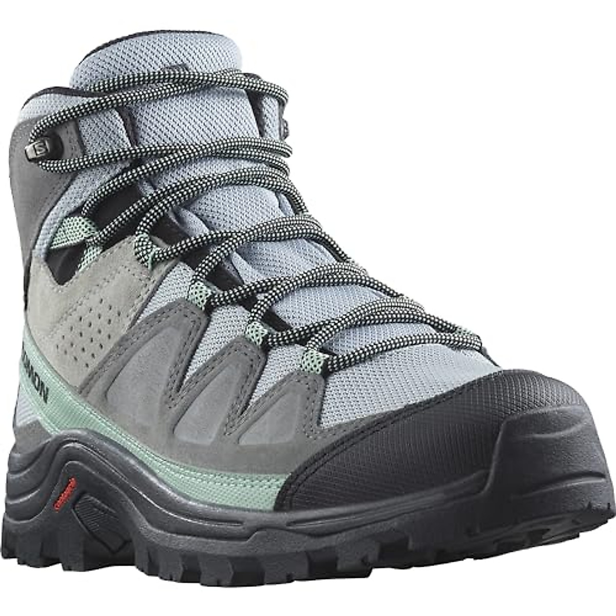 Salomon Women's QUEST ROVE GORE-TEX Leather Hiking Boots for Women, Quarry / Quiet Shade / Black, 8.5