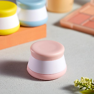 INSFIT Travel Containers for Toiletries, TSA Approved Silicone Cream Jars, Travel Size Containers with Lids, 5PCS BPA Free Leakproof Travel Accessories for Liquid Lotion with Labels Mini Spatulas