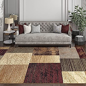 Universal Rugs 105210 Multi 5x7 Area Rug, 5-Feet by 7-Feet