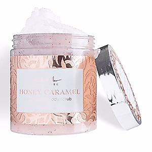 Nicole Miller Body Scrub – Smoothing Skin Care for Soft and Nourished Skin, Honey Caramel