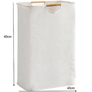 YHZHEN 72L Laundry Basket, Collapsible Laundry Hamper with Handle, Large Laundry Basket Hamper for Clothes, Travel,Towels＆Toys in the Family and Dorm, White