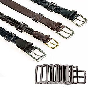 8 Pack Flat Metal Slide Buckle,1 1/4 Inch Tri-Glide Slides Metal Adjustable Belt Buckles Rectangle Strap Adjuster Suspender Strap Slider Belt Adjuster Sliders for Purse Bag Backpack (Gun Metal)