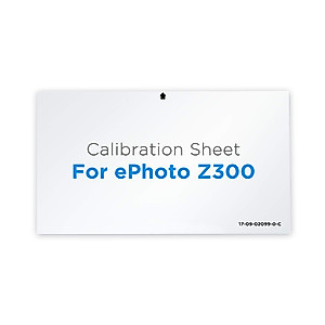 Plustek Calibration Control Sheet - for ePhoto Z300 Scanner only