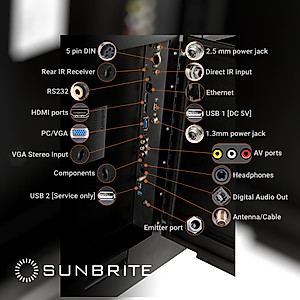 SunBrite SE 43-inch Partial Sun Outdoor TV | 4K Ultra HD LED Weatherproof Television - includes Speaker bar (SB-SE-43-4K-BL)