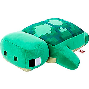 Mattel Minecraft Plush Turtle 12-inch Stuffed Animal Figure, Inspired by Video Game Character, Collectible Toy