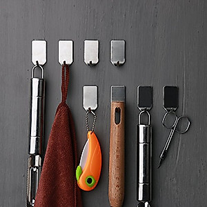 FOTYRIG Strong Adhesive Hooks Hat Hooks Hanger for Wall, Waterproof Stainless Steel Wall Hangers Sticky Hooks for Hanging Bathroom Kitchen Stick on Wall Hooks-16 Packs