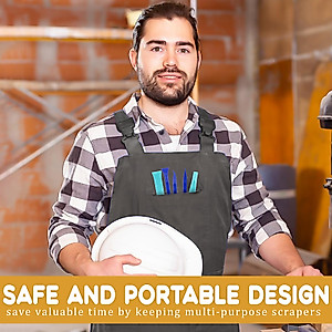 12Pack Plastic Scraper Tool Non-Scratch Carbon Fiber Plastic Scrapers Pen-Shaped Paint Scrapers Multi-Purpose Stiff Scratch Off Tool for Tight Spaces Kitchen Crevices Food Paint Cleaning