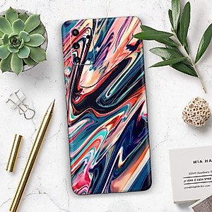 DesignSkinz Liquid Abstract Paint Remix V8 Protective Vinyl Decal Wrap Skin Cover Compatible with The Samsung Galaxy S20 (Screen Trim & Back Glass Skin)