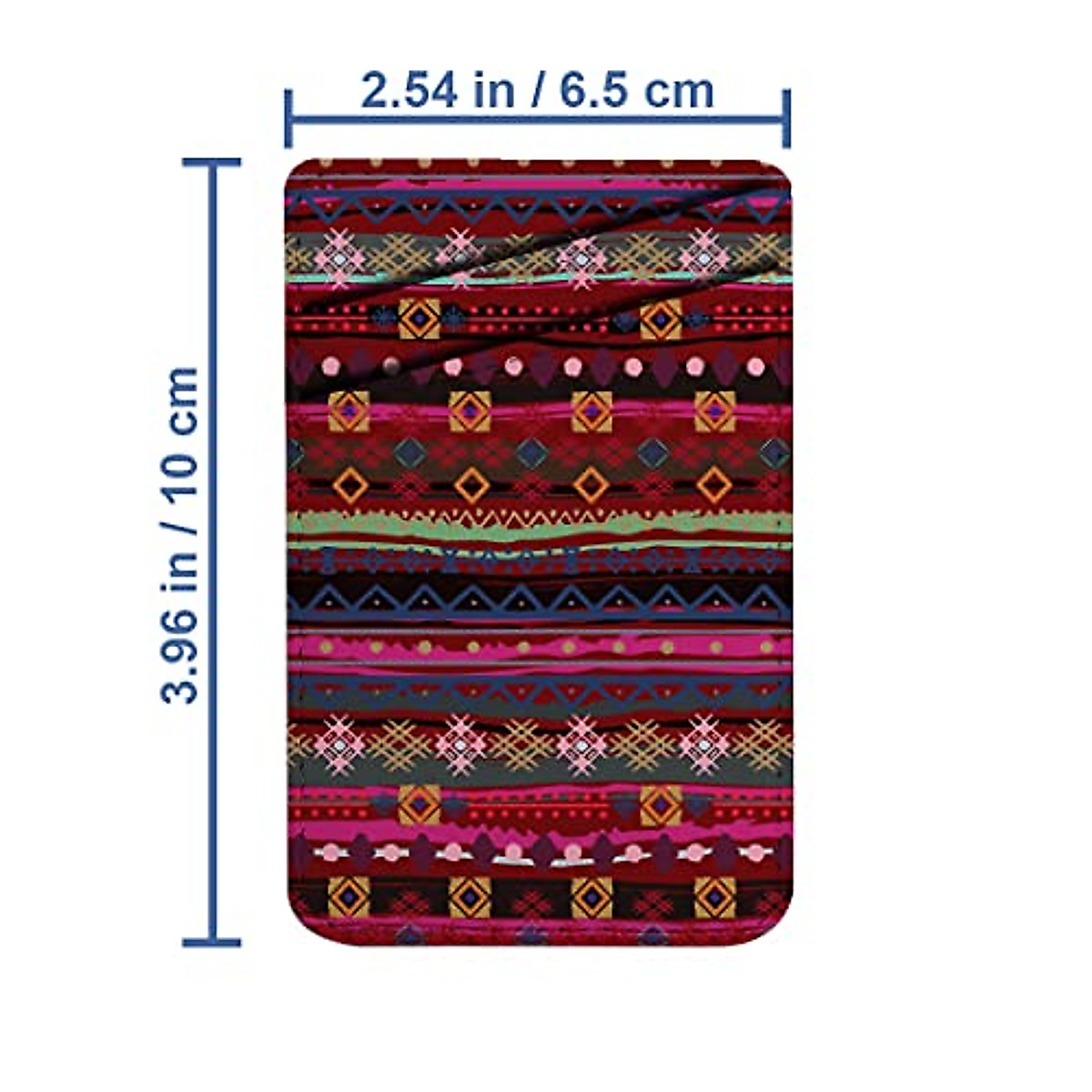 Diascia Pack of 2 - Cellphone Stick on Leather Cardholder ( Ethnic Boho Print Pattern Pattern ) ID Credit Card Pouch Wallet Pocket Sleeve