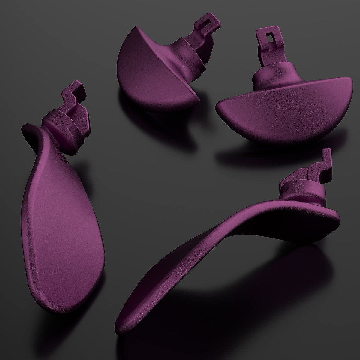 eXtremeRate Back Paddles for PS5 Edge Controller, Metallic Grape Replacement Interchangeable 4PCS Metal Back Buttons for PS5 Edge Controller - Controller NOT Included
