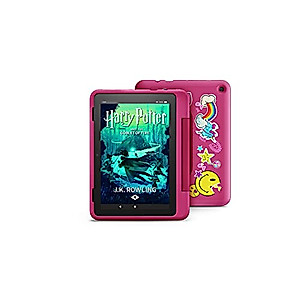 All-new Amazon Fire HD 8 Kids Pro tablet, 8" HD display, ages 6-12, 30% faster processor, 13 hours battery life, Kid-Friendly Case, 32 GB, (2022 release), Rainbow Universe