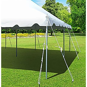 TentandTable 20' x 40' Premium Canopy Tent, White, Outdoor Pole Tent, 80-160 Person Capacity for Parties, Weddings, Events, Commercial and Residential Use, Large Heavy Duty Vinyl Canopy Tents