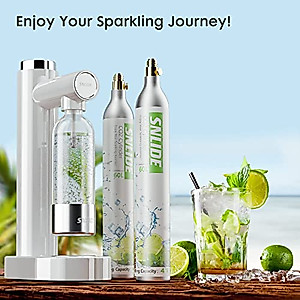 SNLIDE Soda Maker Exchanged CO2 Cylinder, 60L Screw-in Aluminim Cylinder with CO2 for Home Use Sparkling Water Maker
