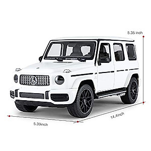 RASTAR Off-Road Remote Control Car, 1:14 Mercedes-AMG G63 R/C Off-Roader Toy Car, Doors Open/Working Lights - White/2.4Ghz
