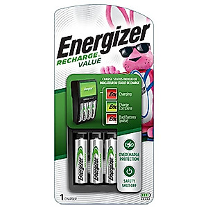 Energizer Recharge Value Charger for NiMH Rechargeable AA and AAA Batteries