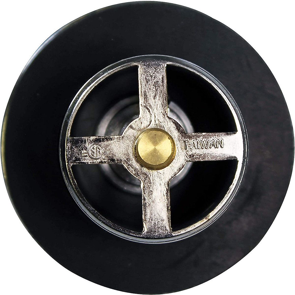 Westbrass D941K-26 1-3/8" Fine Thread Twist & Close Bathtub Drain Trim with One-Hole Overlfow Faceplate and Universal Adaptor, Polished Chrome