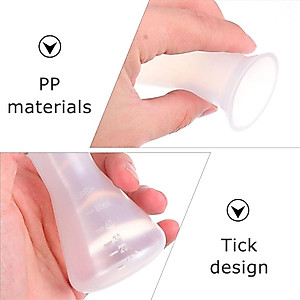 ULTECHNOVO Erlenmeyer Flask - 6pcs Plastic Conical Flask Clear Scale, 50ml Conical Flask for Lab Chemistry Students Educational Learning