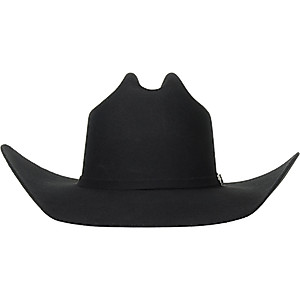 ARIAT Unisex Wool Cowboy Hat with 3-Piece Buckle Set Hatband, Black, 7-1/2