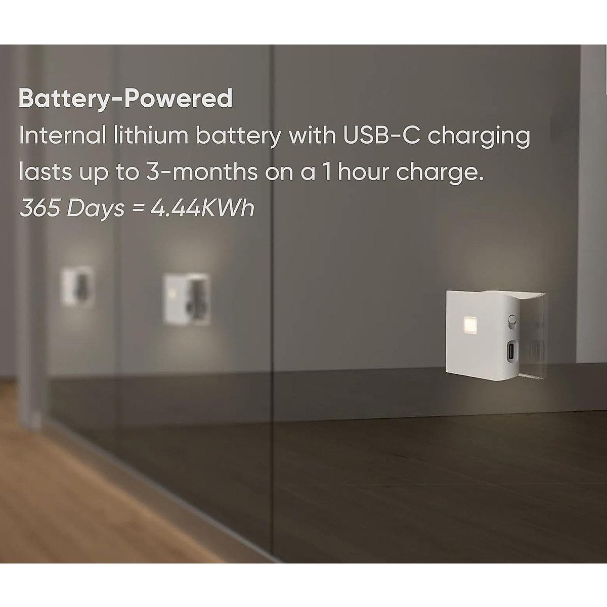 WYZE Rechargeable Night Lights with Dusk to Dawn & Motion Sensors, Warm & Soft White Stair Lights for Bathroom, Hallway, Linkable, Magnetic Mount, 3 Pack