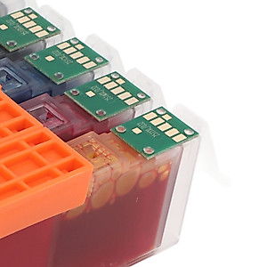 Ink Cartridge, Multi Colors Ink Cartridge Replacement Inkjet Cartridges Printer Accessories Printing Photos, Test Papers, Inkjet Printer Ink (BK BK C M Y 5 Colors)