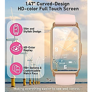 Smart Watch Fitness Tracker with Heart Rate Blood Oxygen Blood Pressure Sleep Monitor 100 Sports Modes Step Calorie Counter Activity Health Trackers IP68 Waterproof for Android Phones iPhone Women Men