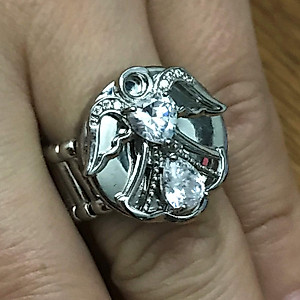 Snap Jewelry Stretch Ring Silver Plated fits 18-20mm Standard Size Ginger Style Charms My Prime Gifts