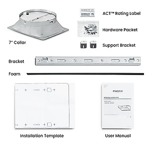 Pacific Side Suction Under Cabinet Ducted Range Hood 30 inch - 1200CFM 4-Speed Powerful Wall Mount Kitchen Vent Hood - Electric Stainless Steel, Ultra Quiet, Touch Control, LED Lights PQ6830AB