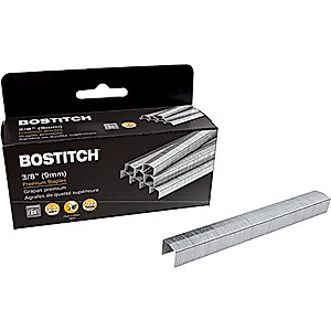 Bostitch B8 Staples 3/8 Inch PowerCrown Staples - Pack of 20,000 Staples