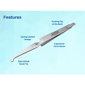 ARTMAN INSTRUMENTS Orthodontic Bracket Placer Tweezers – Self-Holding Bracket Holder Pliers, Stainless Steel, Precision Tool for Orthodontic Procedures, Durable and Autoclavable (Pack of 4)