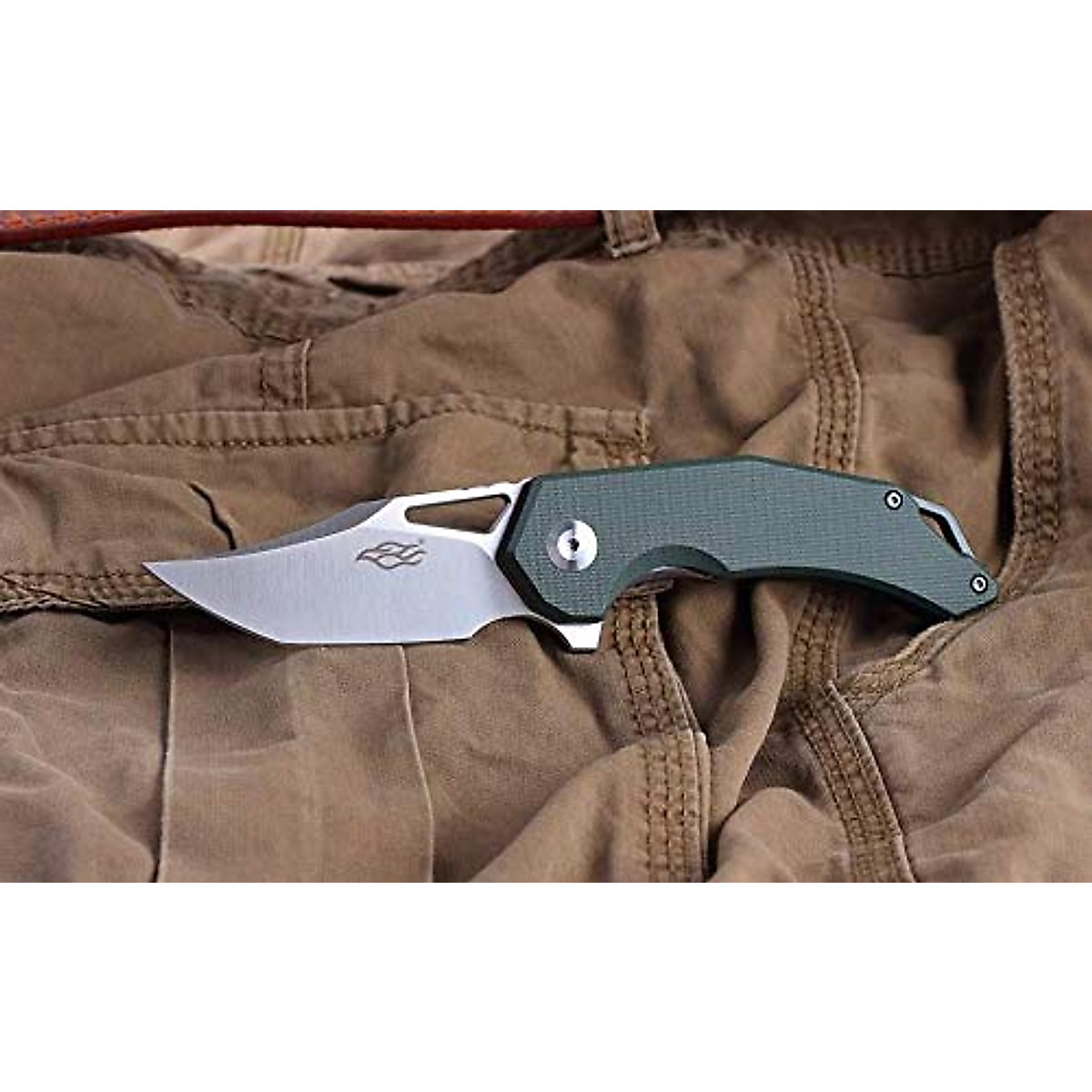 Firebird GANZO FH61-GB Pocket Folding Knife Razor Sharp D2 Steel Blade Ergonomic G10 Anti-Slip Handle with Clip Hunting Fishing Camping Gear Outdoor Folder EDC Pocket Knife (Green)