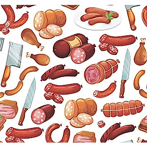 Stesha Party Meat Gift Wrap - Funny Wrapping Paper - Chef Present - 30 x 20 Inch (3 Sheets)