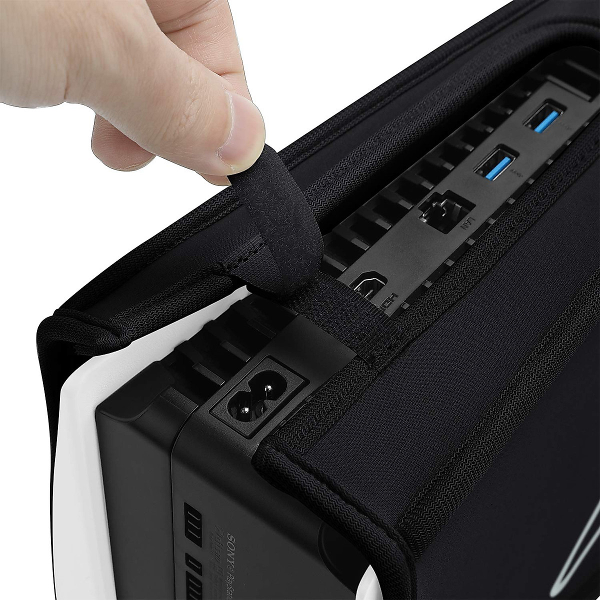 Buwico Elastic Dust Cover Dustproof Case Protective Cover Case Dust Sleeve for Playstation 5 Console PS5 Console (Black)