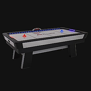 Atomic Top Shelf 7.5’ Air Hockey Table with 120V Motor for Maximum Air Flow, High-Speed PVC Playing Surface for Arcade-Style Play and Multicolor LED Lumen-X Technology to Illuminate Play