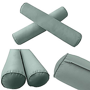 Prolinemax |Cover ONLY| Outdoor Style 1 Crib Piped Trim Daybed Mattress Bolster Pillow Fitted Sheet AD002