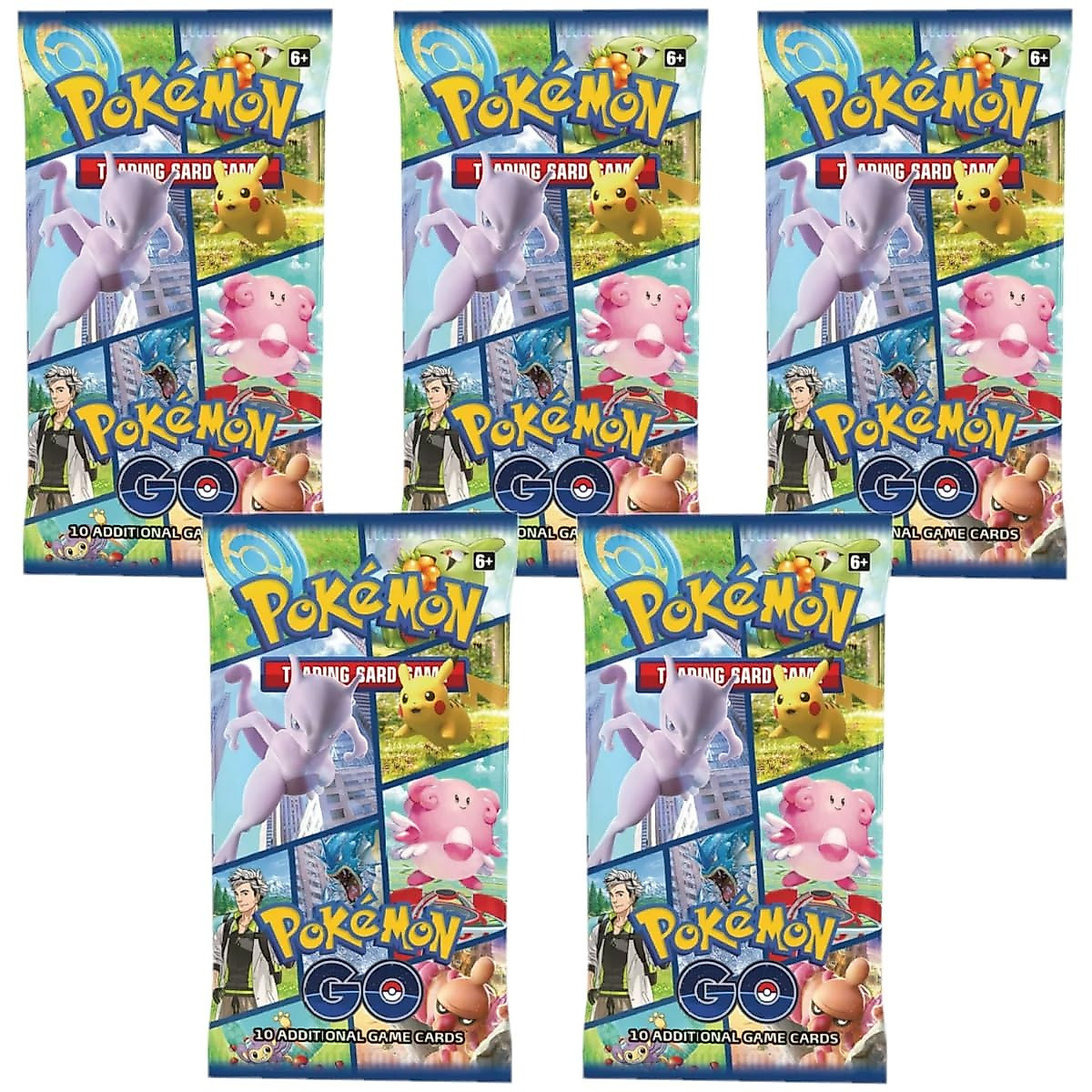 Pokemon TCG: Sword & Shield Pokemon GO 5 Booster Packs, English, Collectible Trading Card Game Gift for Ages 6+ Boys and Girls, Bundle of Five