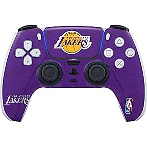 Skinit Decal Gaming Skin Compatible with PS5 Controller - Officially Licensed NBA Los Angeles Lakers Purple Primary Logo Design