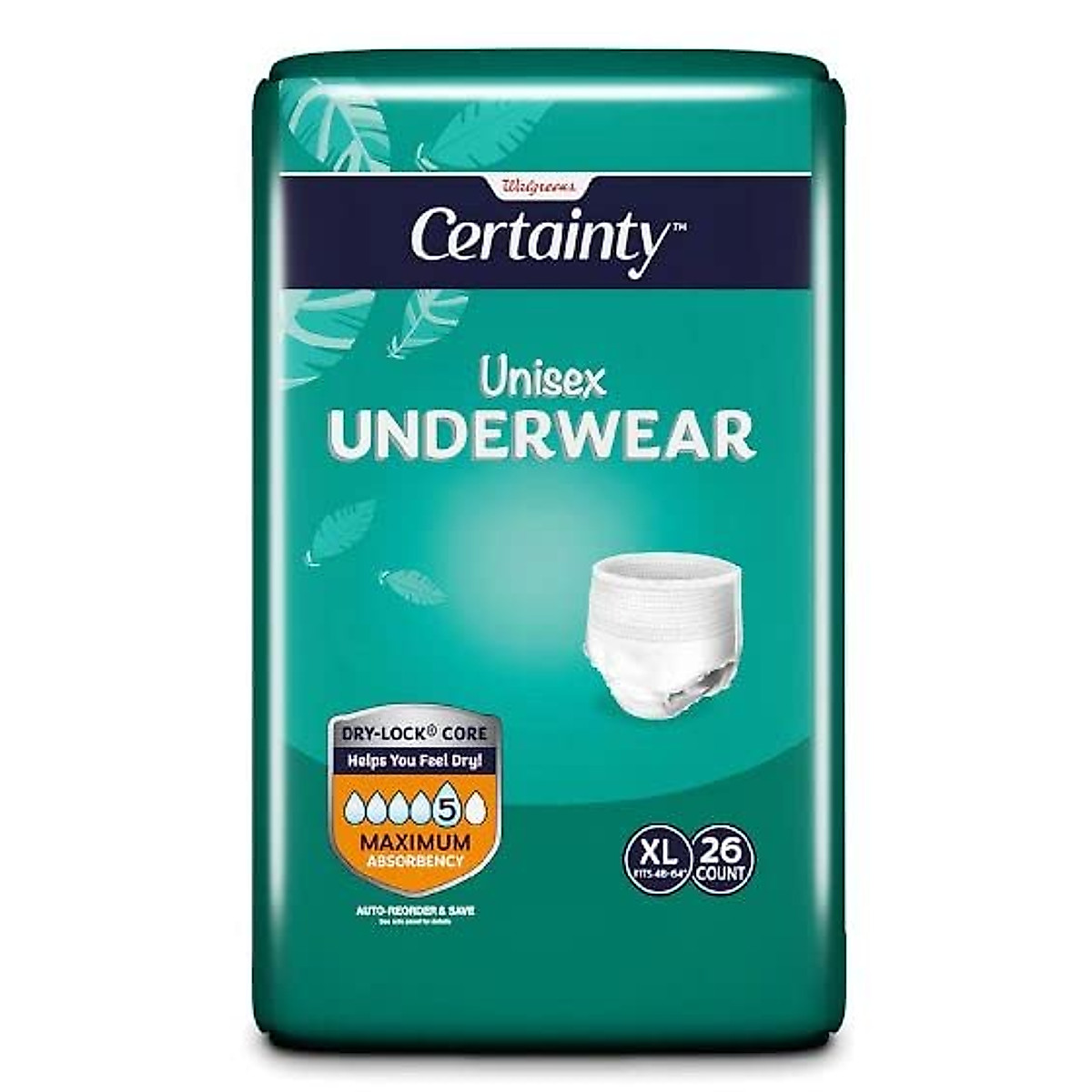Walgreens Certainty Underwear for Men and Women 28ct XL Moderate